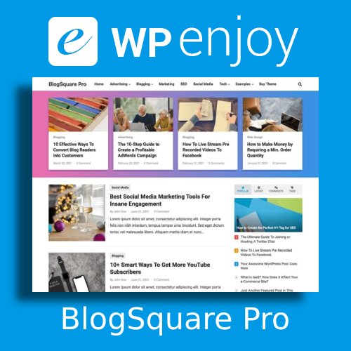 Download BlogSquare Pro WordPress Plugin - MorePlugins