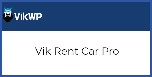 Download Vik Rent Car Pro WordPress Plugin - MorePlugins